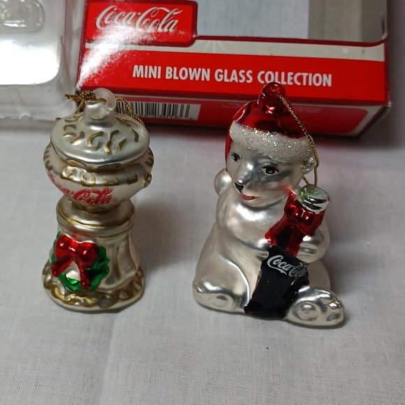 Coca Cola | Holiday | Cocacola Ornaments Mini Blown Glass | Poshmark